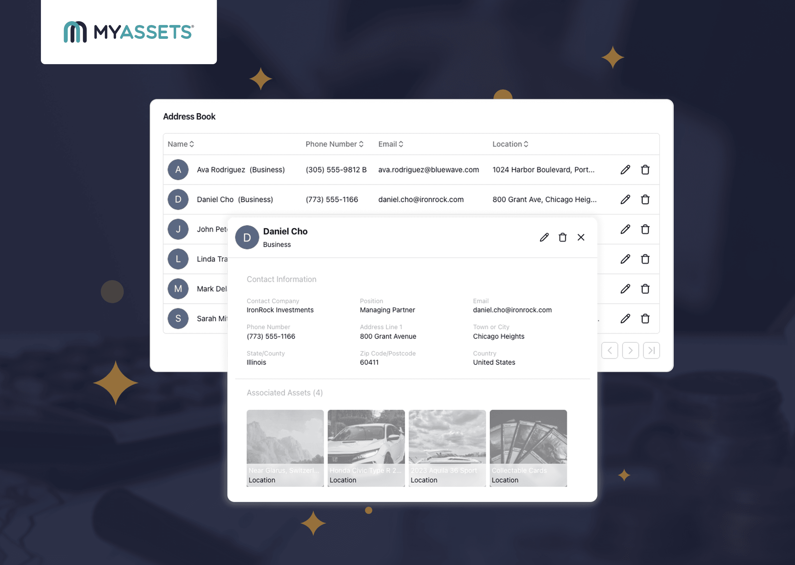Link Contacts to Assets | MyAssets Contact Integration Platform